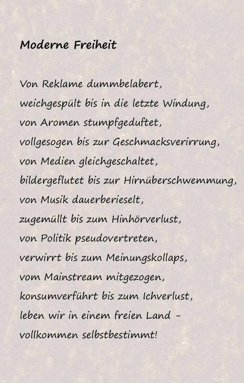 Gedichte - Farbe bekennen